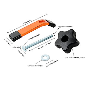 O'SKOOL 2 Pack Hold Down Clamps Kit, 5-1/2” L x 1-1/8” Width T-Track CNC Router Clamp