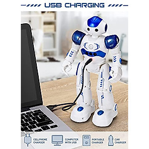 KingsDragon RC Robot Toys for Kids, Gesture & Sensing Programmable Remote Control Smart Robot for Age 3 4 5 6 7 8 Year Old Boys Girls Birthday Gift Present