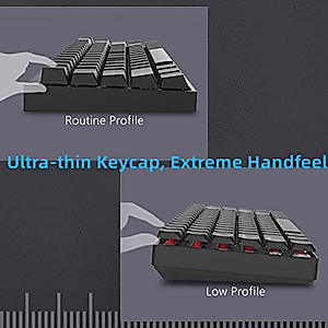 XVX Low Profile Keycaps -Black Keycaps, Shine Through Keycaps, 118 Keys Double Shot PBT Keycaps, Horizon Custom Keyboard Keycaps for 60% 65% 75% 80% 100% Cherry Gateron MX Switches Mechanical Keyboard