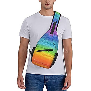 MANQINF LGBT Gay Pride Sling Bag,Multipurpose Crossbody Backpack Shoulder Chest Bag for Women Men Travel Hiking Daypack