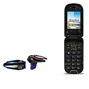 BoxWave Gaming Gear Compatible with Energizer Hardcase H242 - Touchscreen QuickTrigger Auto, Trigger Buttons Autofire Gaming Mobile FPS - Jet Black