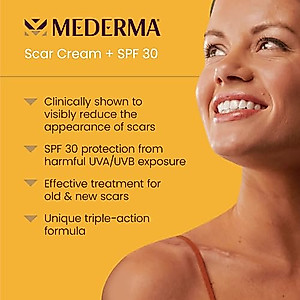 Mederma Scar Cream Plus SPF 30, Sunscreen, Protects from Sun Damage, Reduces the Appearance of Scars