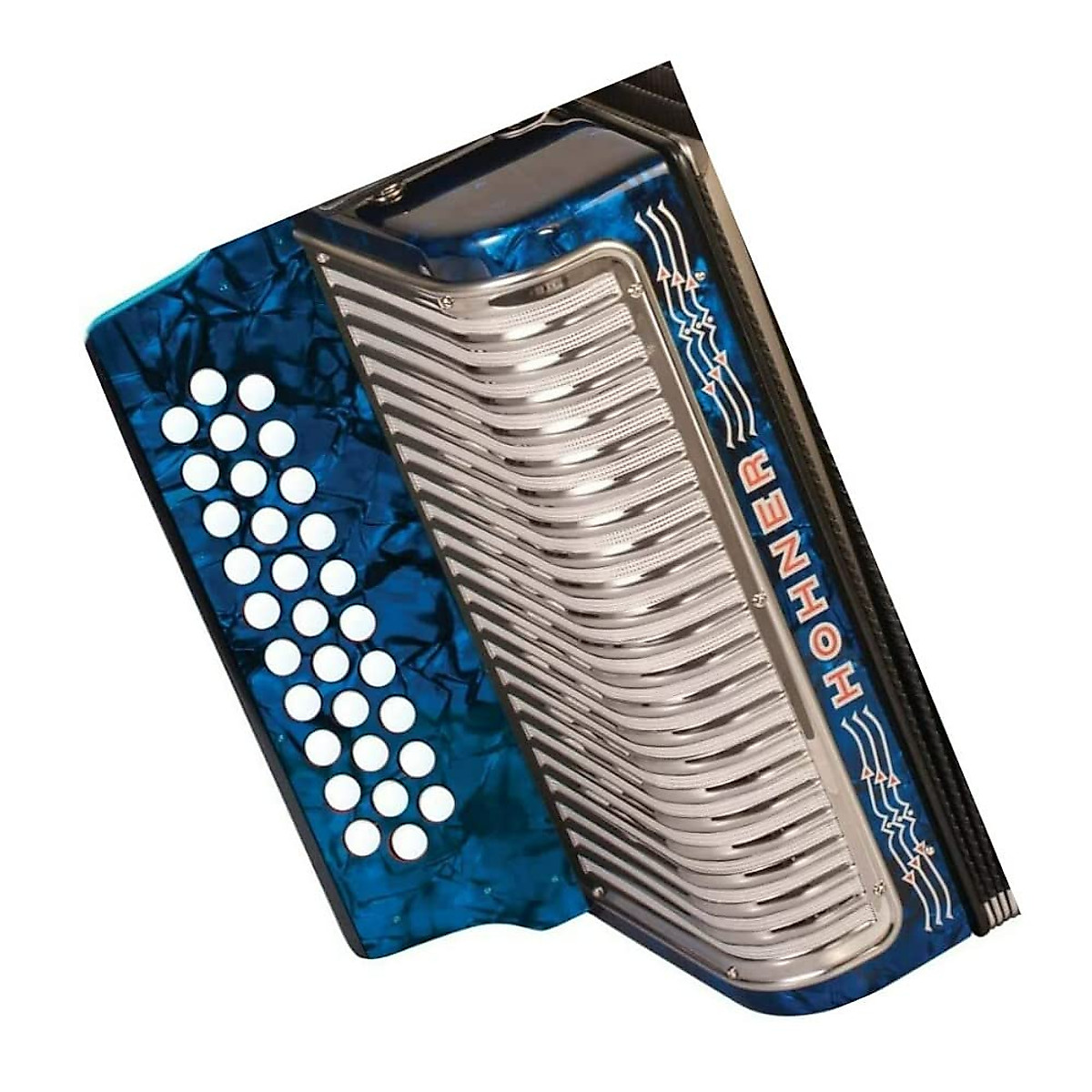 Hohner Corona II Classic Diatonic Accordion - Keys of F/Bb/Eb - Pearl Dark Blue