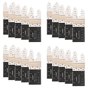 AIRIC 20pcs Bi-Metal Oscillating Tool Blades for Metal Multitool Saw Blades Quick Release, Fits Dewalt Fein Black&Decker Bosch Craftsman Milwaukee, etc Tools