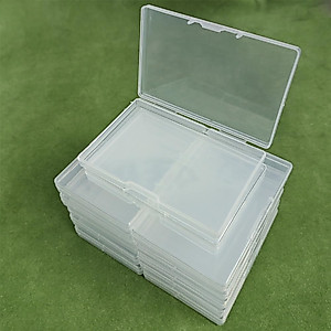 Gebildet 12 Pcs Small Clear Case, Rectangular Plastic Storage Containers Box with Lid for Pills, Jewellery, Herbs, Tiny Bead, Craft Items