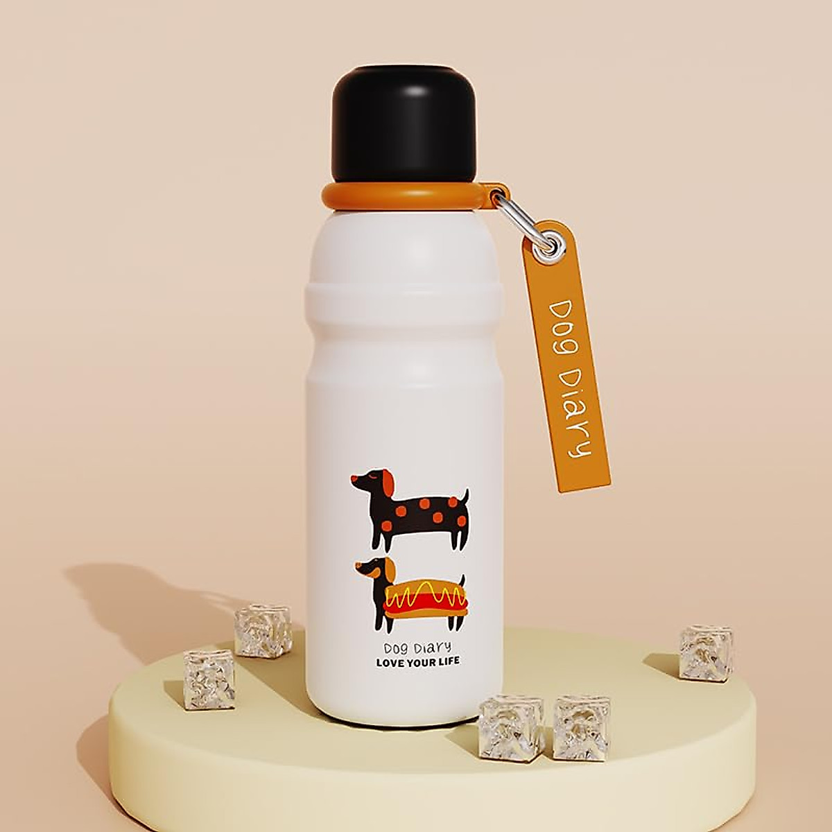 IRNATO Family Size Thermos Mug 316 Stainless Steel With Handle, Leak-proof, Can Be Freely Matched With Family Combinations, Cute Pet Logo, Easy To Carry, Full Of Flowers And Cute Pets12OZ,20OZ,40OZ