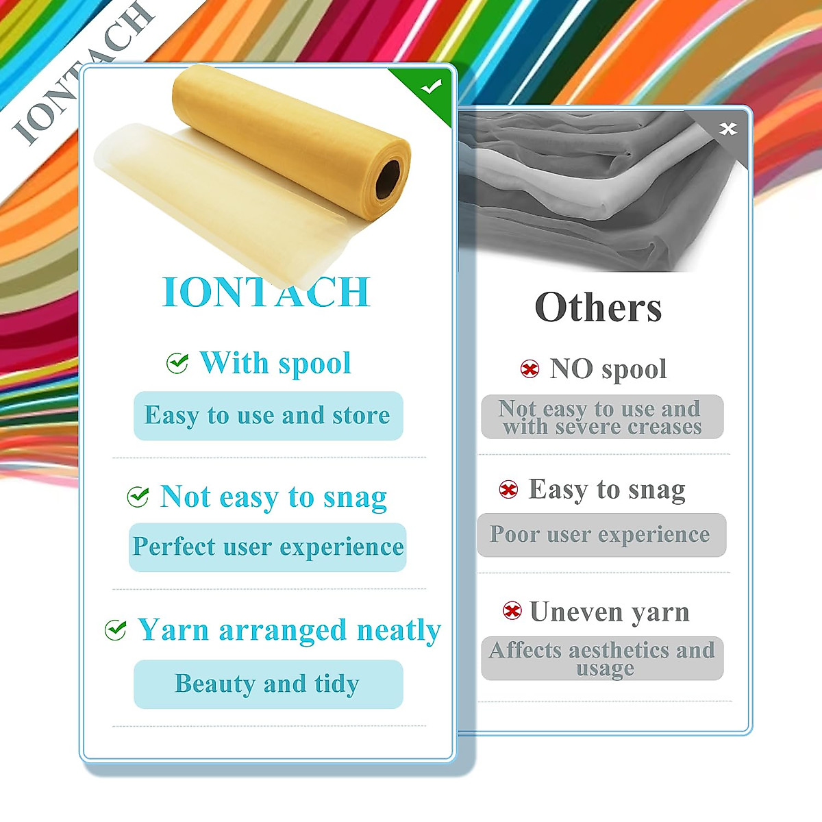 Gold Tulle Crystal Organza Fabric Rolls 12 Inch by 50 Yards (150 feet) Sheer Fabric for Christmas Decoration DIY Tutu Bow Baby Shower Birthday Party Wedding Craft Supplies