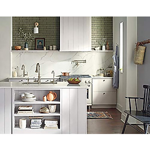 Moen S3945NL Traditional Deck Mounted Kitchen Soap Dispenser with Above the Sink Refillable Bottle, Polished Nickel