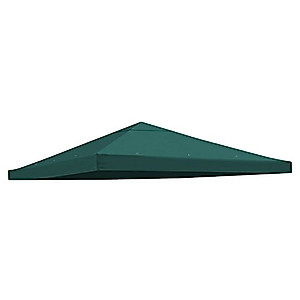BenefitUSA Replacement 10'X10'Gazebo Canopy top Patio Pavilion Cover Sunshade plyester Single Tier-Green