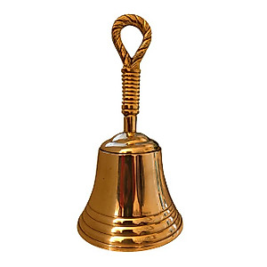 Nautical Brass Bell Handle 3.5 "-Nautical Brass Bells, 3" Nautical Bell Decoration Alarm, Ringing, Bell