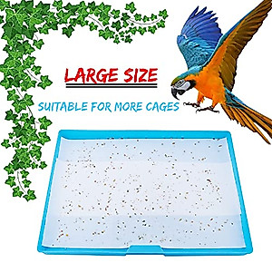 DQITJ 100 Pcs Large Size Bird Cage Liner Papers, Non-Woven Bird Cage Liners, Precut Absorbent Pet Cages Cushion (22.8 inch x 10.6 inch)
