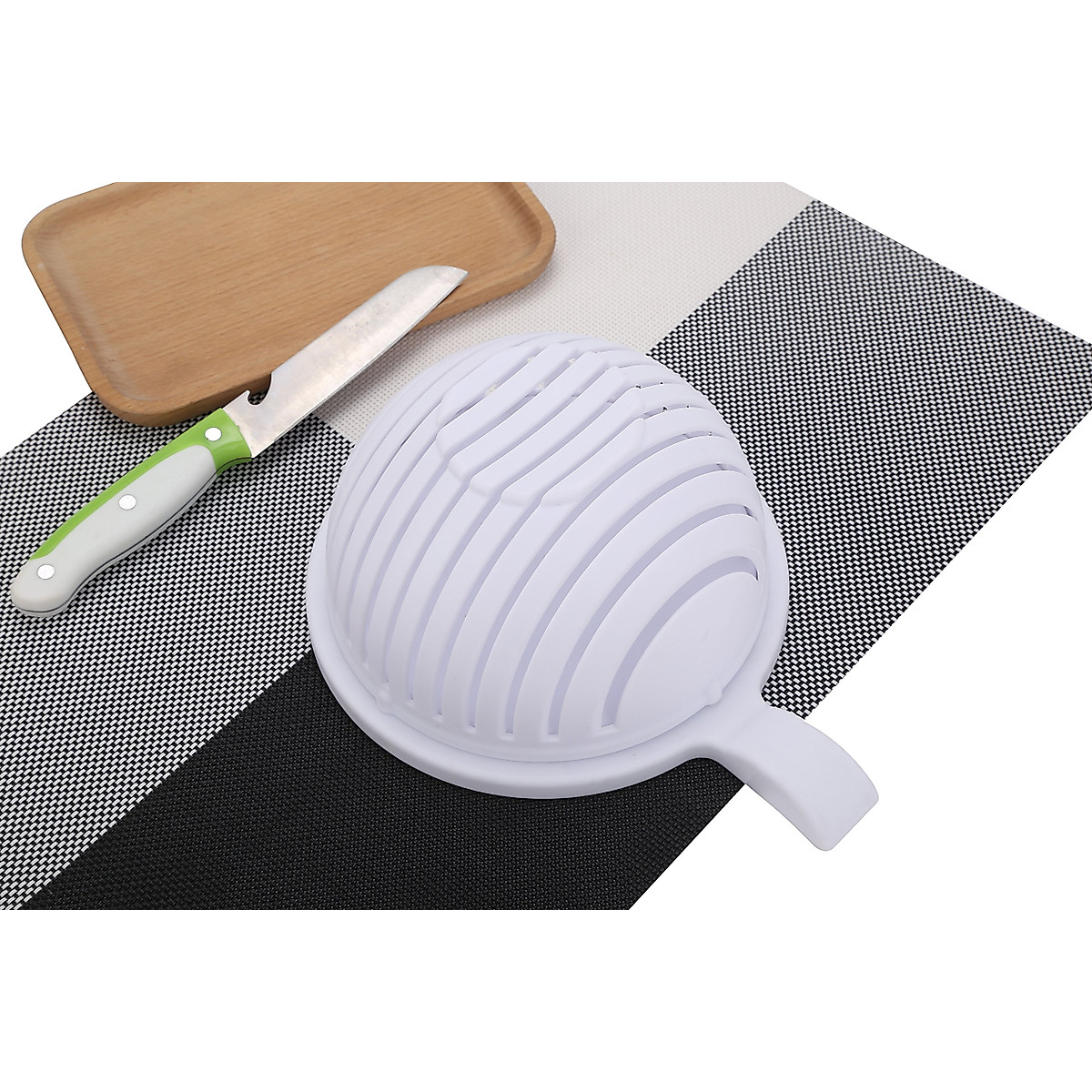 TedStuff Salad Slicer Salad Cutter Bowl | Fruit and Vegetable Cutter | Use As A Lettuce Slicer, Vegetable Chopper, Fruit Cutter Or Drainer Basket | Prepare Salads In 60 Seconds