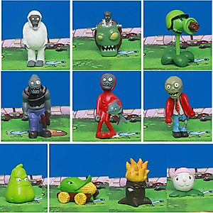 JHESAO 10PCS Plants PVZ Toys Set Action Figures Zombies PVZ PVC Toy New, Great Gifts for Kids and Fans, Birthday and Party