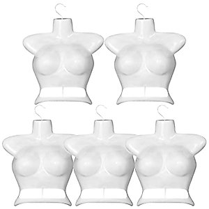 Zerodeko 5pcs Female Hollow Back Mannequin Torso Back Body Torso Dress Form T Shirt Display Bikini Hanger Swimming Clothes Display Rack with Hanging Hook