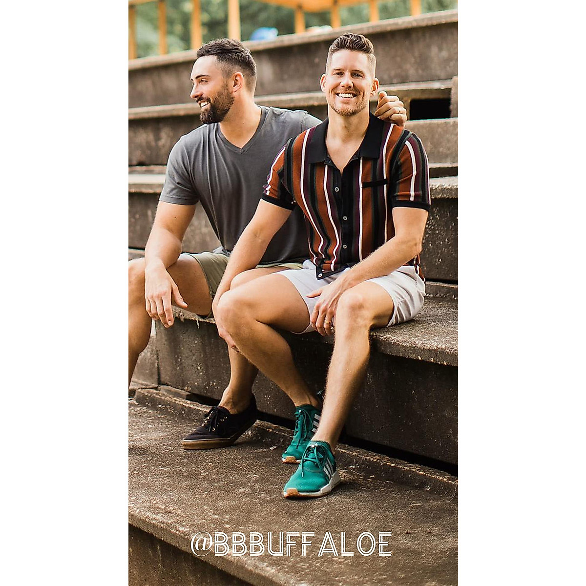 PJ PAUL JONES Mens Casual Short Sleeve Shirt Button Down Knit Stripe Polo Shirt Black M