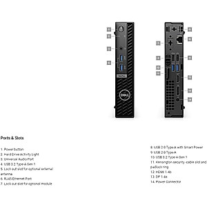 Dell OptiPlex 7010 Micro Form Factor Desktop, Intel Core i5-13500T (14 Core up to 4.6 GHz), 32GB DDR4 RAM, 1TB PCIe SSD, Intel UHD Graphics, Windows 11 Pro, Black