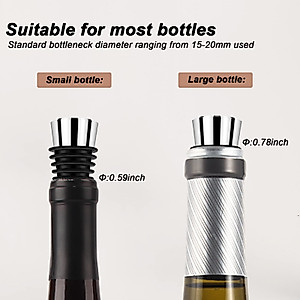 Wine Stopper, Reusable Decorative Bottle Stoppers for Kitchen, Bar, Gifts, Holiday Party, Wedding (5 Pack, Simple Style)