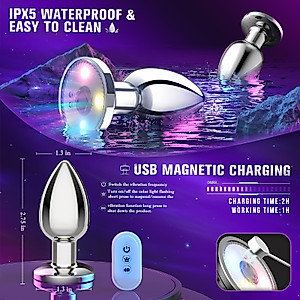 Adult Sex Toys Anal Toys Vibrating Butt Plug with App Remote Control 10 Vibrating Modes, Anal Beads Prostate Massager, Anal Sex Toys Vibrator for Men and Women, Couples