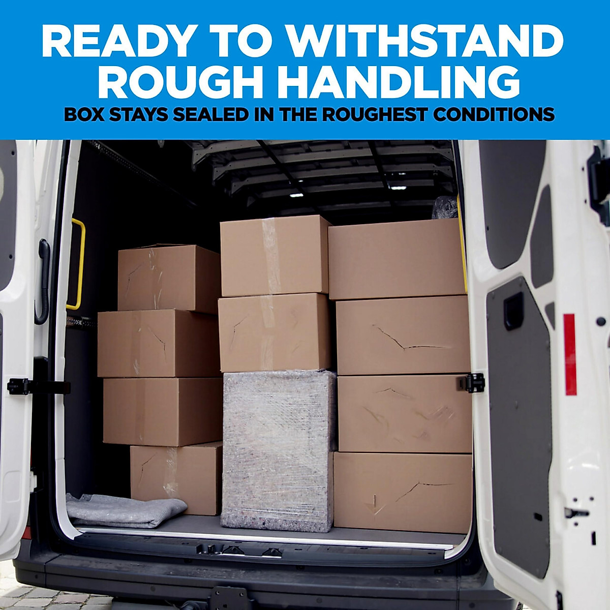 Scotch Heavy Duty Shipping Packaging Tape, 1.88" x 54.6 yd, 3" Core, Clear, Great for Packing, Shipping & Moving, 6 Rolls (3850-6)