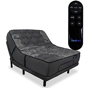 iDealBed iQ5 Luxury Hybrid Mattress and Adjustable Bed Sleep System, Pressure Relief Sleep, Zero Gravity, Anti-Snore, Custom Comfort Positions (Full, Luxury Firm (Medium Firm) + 3i Custom)