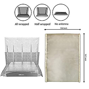 Large WiFi Router Cover Faraday Bag eMf Protection WiFi Blocker Faraday Cage for Smart Meter Cover eMf Blocker Signal Block eMf Shield 5G Protection Radio Frequency Card Holder 13.8 in*15.7 in