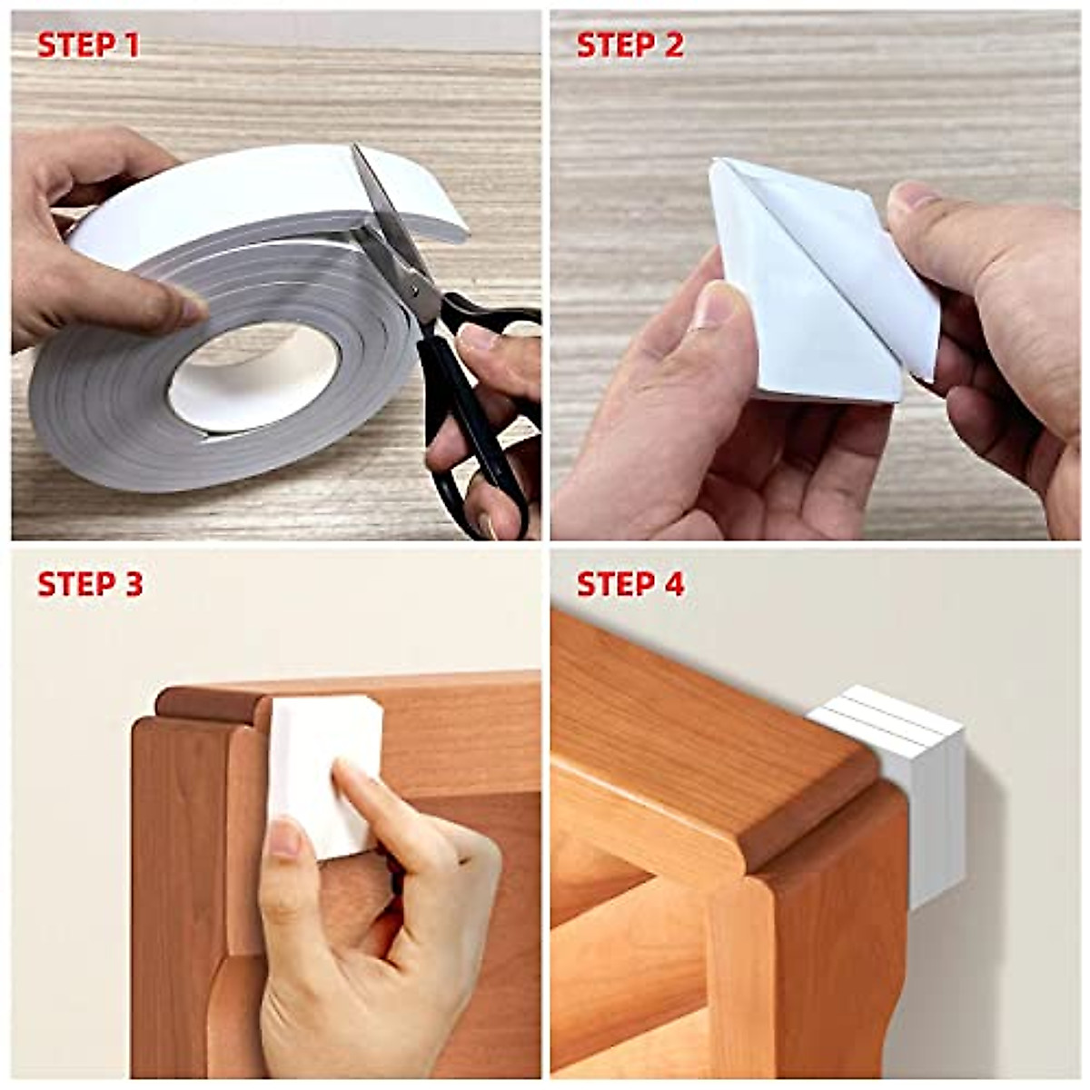 DIYIIRON 2PCS EVA Foam Headboard Stoppers Bed Stopper,Anti-Vibration Soundproof Pads for Bed Frame/Headboard,Self Adhesive Furniture Pads