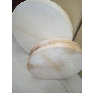 Natural Sounding Percussion Ocean Drum with Wave Beads and Hardwood Frame, Both Side Goat Skin 16" 20 inch (20 inch)