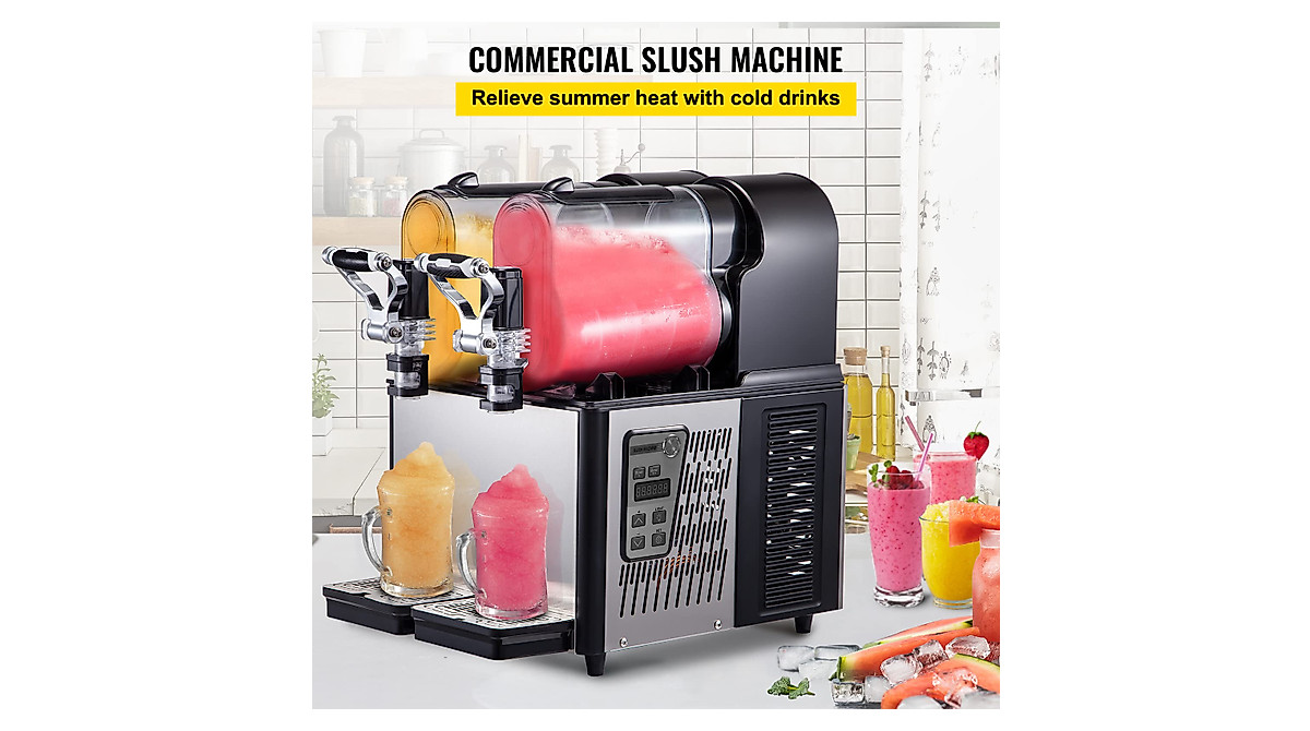 VEVOR 3Lx2 Slushy Machine for Home & Commercial Use