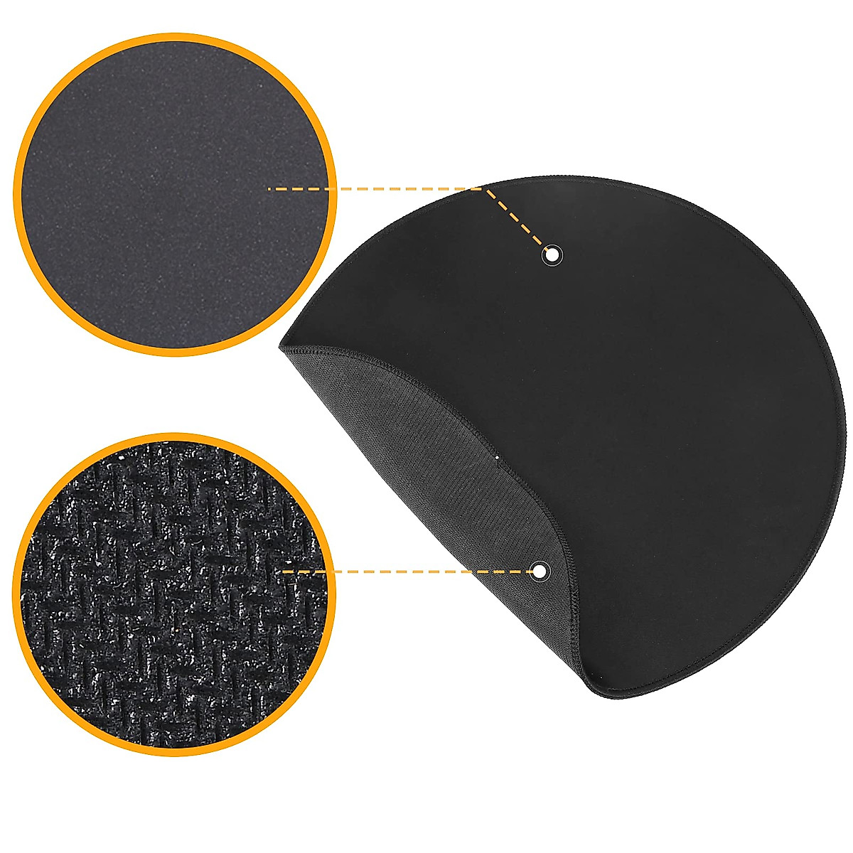 Sliding Mats for Ninja Foodi and Instant Pot,Kitchen Appliance Sliding Round Mats,Slide Mats for Moving Small Appliances Coffee Makers, Pressure Cooker,Air Fryer, (Rubber, 15 inch Diameter)