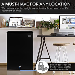 Whynter CUF-301BK 3.0 Cubic feet Energy Star Upright Freezer with Lock Black Bundle with 2 YR CPS Enhanced Protection Pack