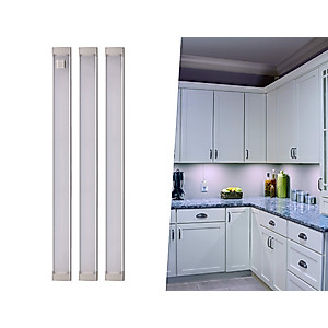 BLACK+DECKER LEDUC9-3CK LED Under Cabinet Kit with Motion Sensor, Dimmable Kitchen Accent Lights, Tool-Free Install, Cool White 4000k, 9" Length, 9"