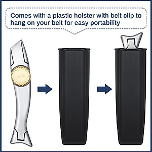 WILLBOND 4 Sets Heavy Duty Roofing Shark Knife with 3 Pcs Utility Knife Blades Replacement Roofing Tools Carpet Knife Blade Cutter for Indoor Outdoor