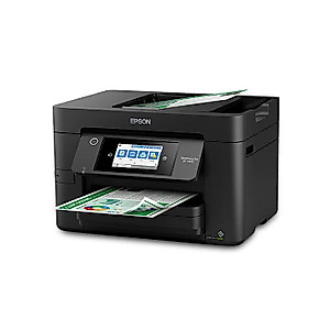 Epson Workforce Pro WF-4820 Wireless All-in-One Color Inkjet Printer, Print&Copy&Scan&Fax, Duplex Printing, 35-Page ADF, 25ppm, Mobile Print, 4.3" Color TS, Wi-Fi, Ethernet, Lanbertent Printer Cable