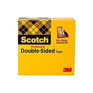 Scotch Double Sided Tape, 3/4 in x 1296 in, 1/Pack (665)