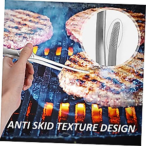 GANAZONO 2pcs Bbq Tongs Food Grill Stainless Steel Clips Korean Grill Slim Tongs for Cooking Heavy Duty Grilling Tongs Kitchen Food Tong Bread Tongs Outdoor Barbecue Tong Kitchen Supplies