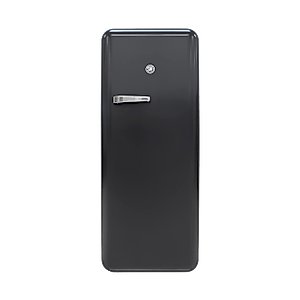 BRAMA Retro Fridge with Top Freezer 9.9 Cu.Ft. Full Refrigerator for Apartment, Condo, House, Kitchen, 24-Inch, Black