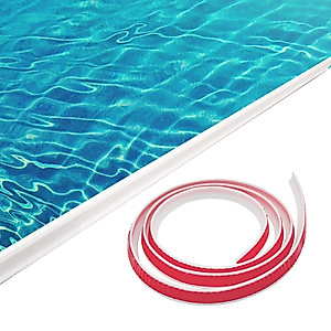 DMHMXZ 78-Inch Shower Threshold Dam Barrier, Self-Adhesive Foldable Shower Water Guard, Easy to Separate Dry and Wet (78-inch White)