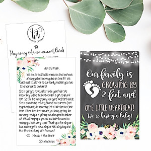 25 Pregnancy Announcement Card Set, We're Expecting Baby Surprise Having Birth Reveal Only Best Friends Get Promoted To Auntie Aunt Uncle Grandpa Grandma Grandparent Sister Brother Family Dad Mom