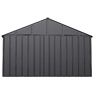 Arrow Sheds Classic 12' x 17' Outdoor Padlockable Steel Storage Shed Building, Charcoal