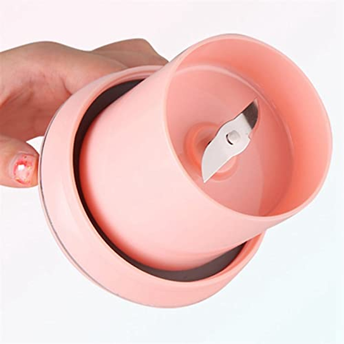 TANACC Portable Juice Blender Multifunction Juicer Household Blender Small Stainless Steel Juicer Cup Rechargeable Portable Electric Mixer (Color : Pink)