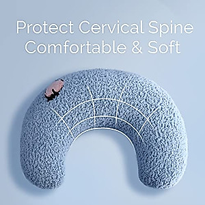 Les Arbres Fair Little Pillow for Cats, Ultra Soft Fluffy Pet Calming Toy Half Donut Cuddler for Joint Relief Sleeping Improve Machine Washable