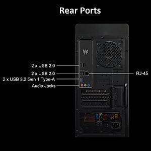 Acer Predator Orion 3000 PO3-650-UR14 Gaming Desktop | 13th Gen Intel Core i7-13700F 16-Core | NVIDIA GeForce RTX 3070 | 16GB DDR5 | 1TB PCIe Gen 4 SSD | Intel Wi-Fi 6E | Keyboard & Mouse,Black