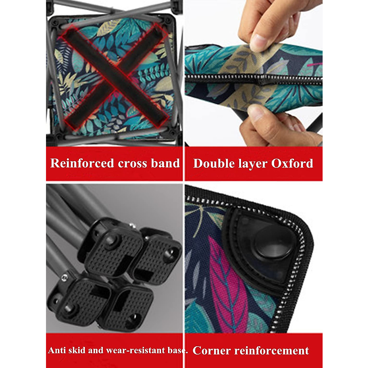 Protable Folding Stool Light Weight Mini Camping Stool with Carry Bag for Indoor or Outdoor Activeites Camping Fishing Hiking(Black)