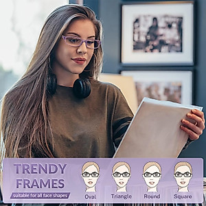 Gaoye Reading Glasses for Women, 6 pack Fashion Readers for Women Men Spring Hinge Eye Glasses, Blue Light Reading Glasses