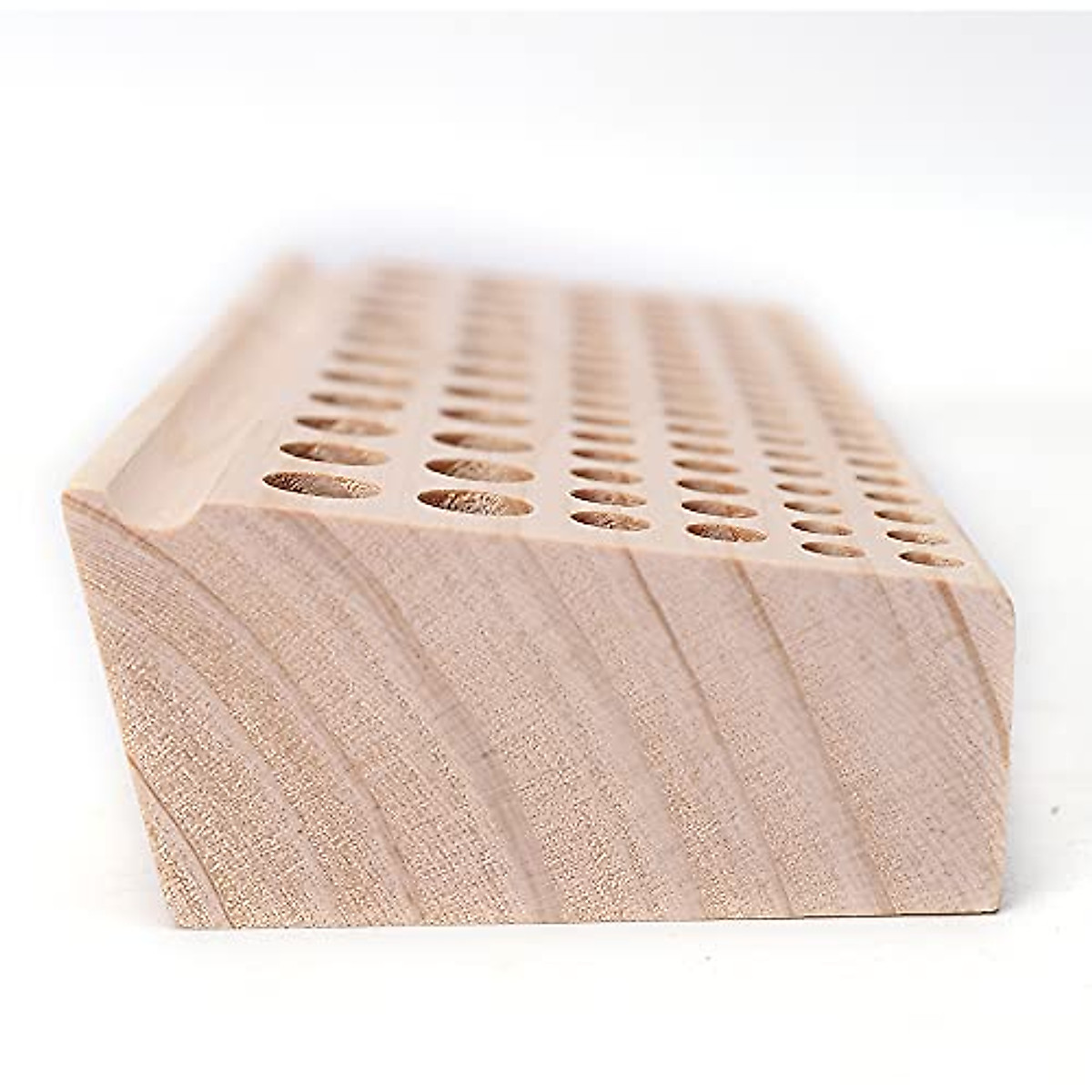 98 Holes Wooden Professional Leathercraft Tool Holder Rack Stand Leathercraft Stand Holder Organizer Leather Tools Storage Holder for Leather Working Tools Organizer Storage Wooden Leather Holder Tool