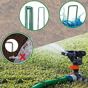 Garden Stakes Ground Staples Landscape Securing Anchor Pegs Gardening Pins Spikes for Lawn Farm Weed Barrier Grass Fabric 10 PCS