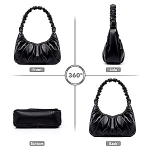 PS PETITE SIMONE Small White Purse Sofii Shoulder Bag Mini Black Clutch Purses for Women Trendy Handbag Beige Purse