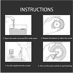 GIENEX Cordless for Teeth, 600ML Dental Oral Irrigator, Portable and Rechargeable IPX7 Waterproof Powerful Battery Life Teeth Cleaner for Home Travel, Braces and Bridges Care