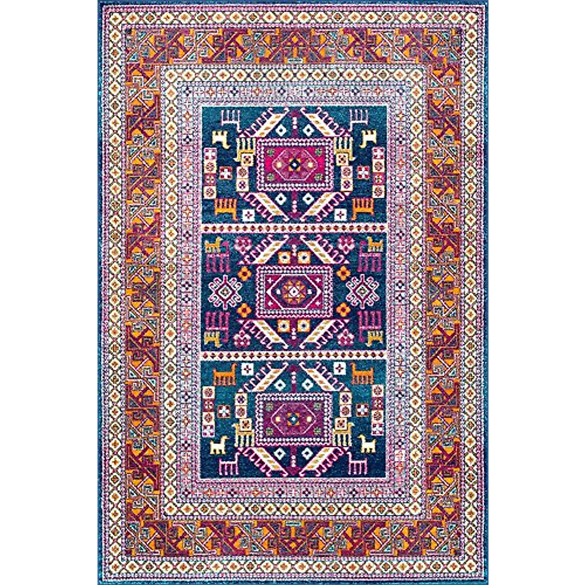 nuLOOM Marisela Tribal Area Rug, 5' x 7' 5", Navy
