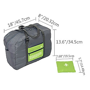 ORICSSON 32L Extra Waterproof Packable Duffel Storage Gym Bag for Carry on Luggage(Green)